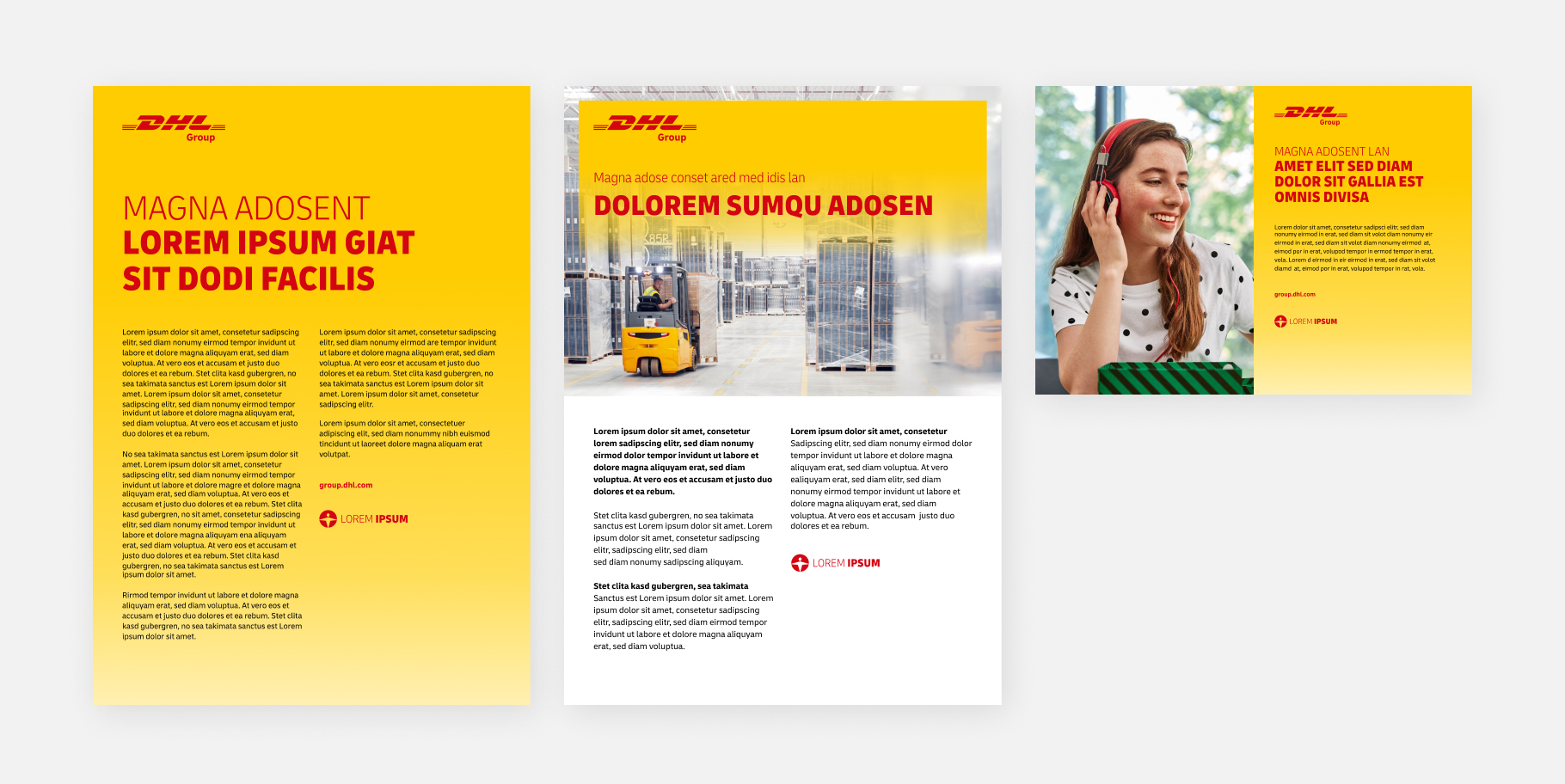 Consider inserting the additional logo below the copy text, aligning it ...