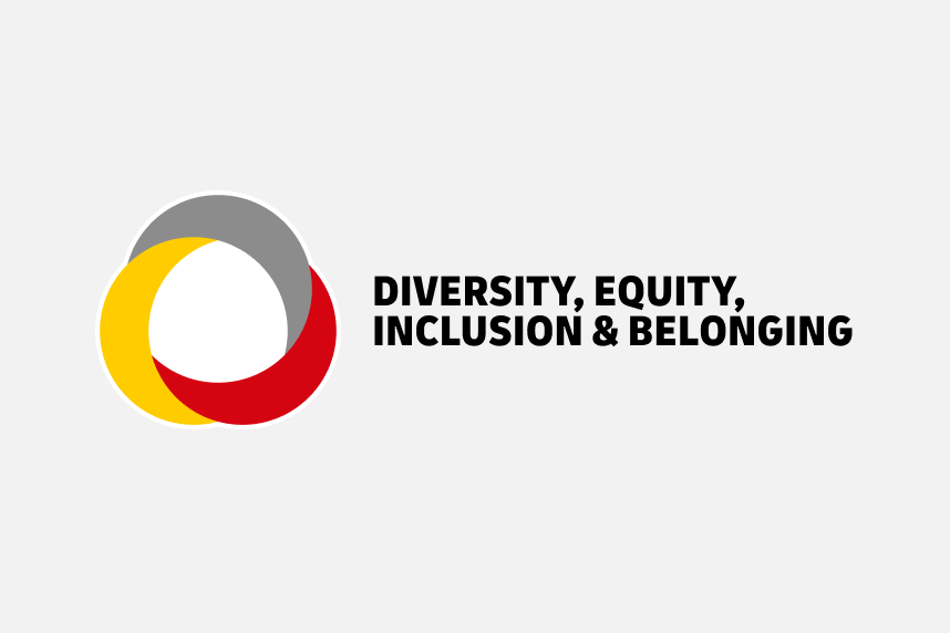 Don ’ t remove or separate the words from the DEIB Logo. The words are fixed parts of the logo.