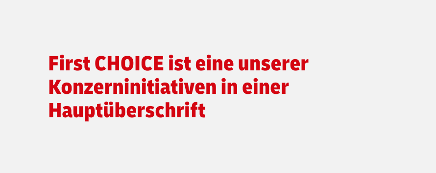 Das Mischen der Schreibweisen, gemischt und versal, ist nicht zulässig.