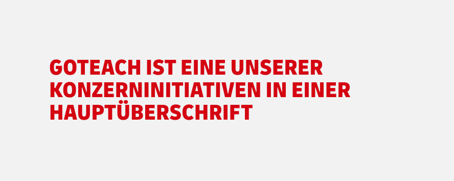 Die Konzerninitiative wird versal geschrieben, wenn die ...