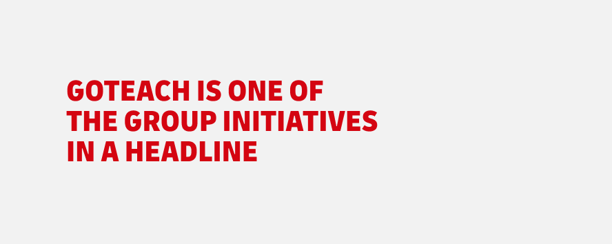 Use uppercase for the group initiative if your headline is also ...