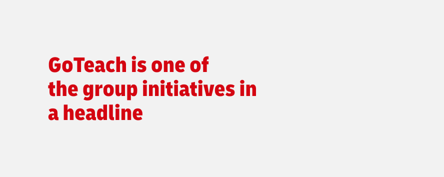 Use mixed case for the group initiative if your headline also uses this ...