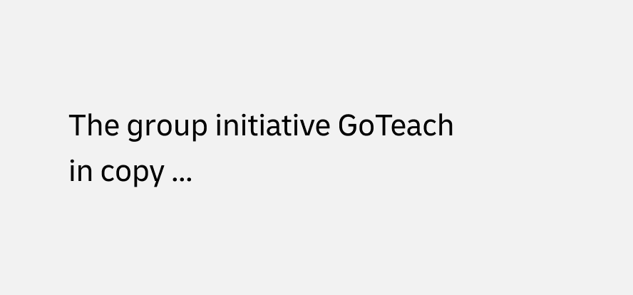 Always use the defined spelling of the group initiative in copy text.