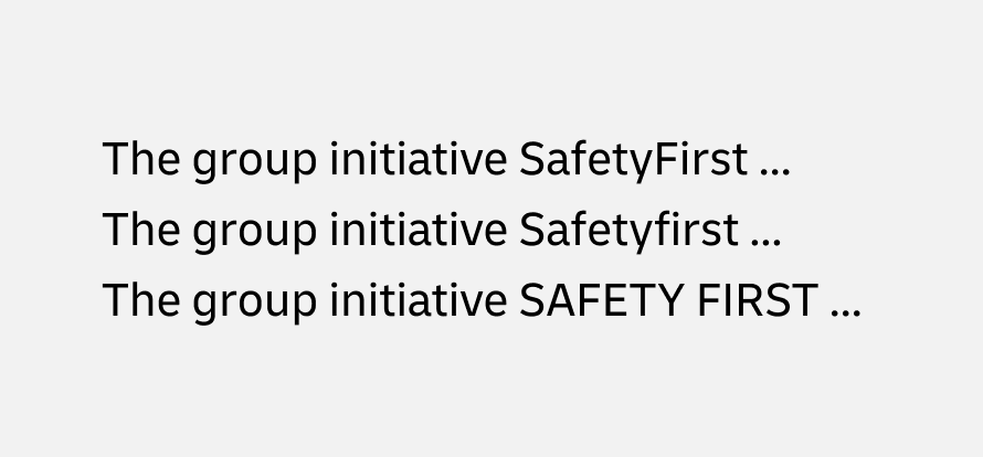 Mixing the spellings, sentence case and uppercase and adjustment of ...