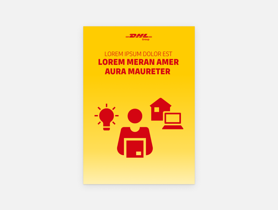 Use a key visual in combination with the DHL Group logo.