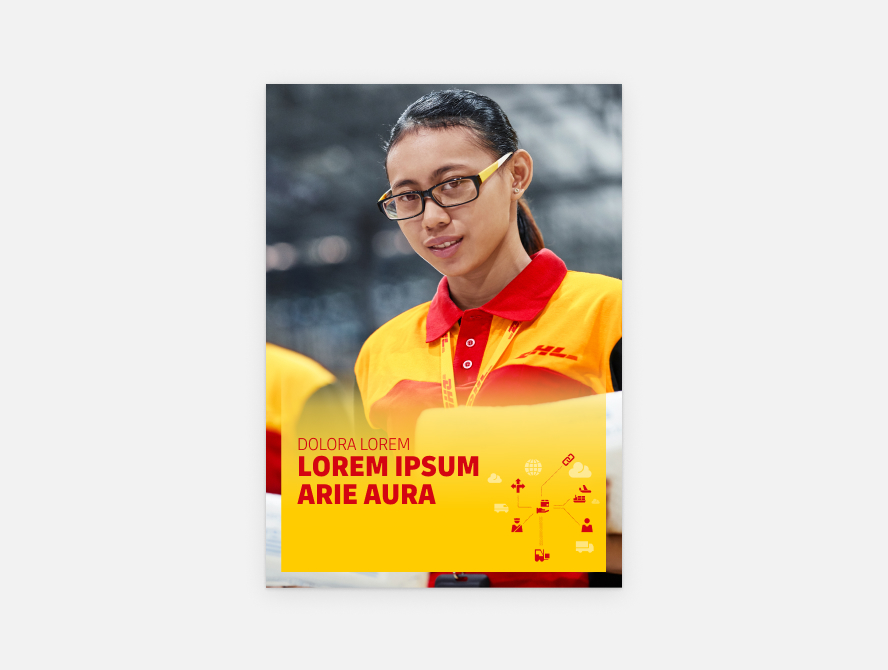 Don’t substitute a key visual for the DHL Group logo.