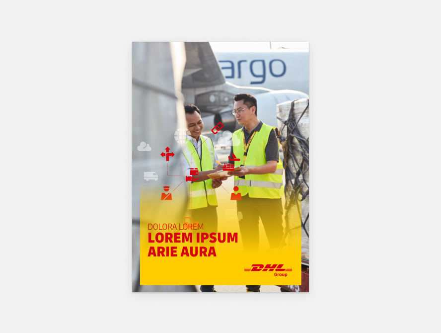 Don’t combine too many elements within a key visual. Strive for a simple overall appearance.