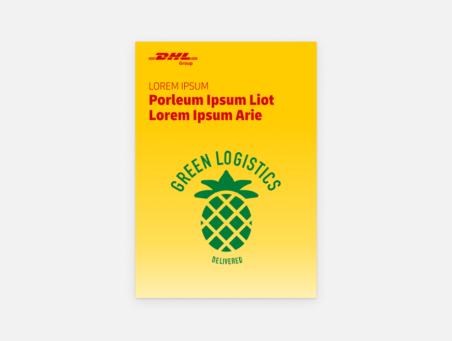 Don’t create a key visual with elements that are not part of the DHL ...