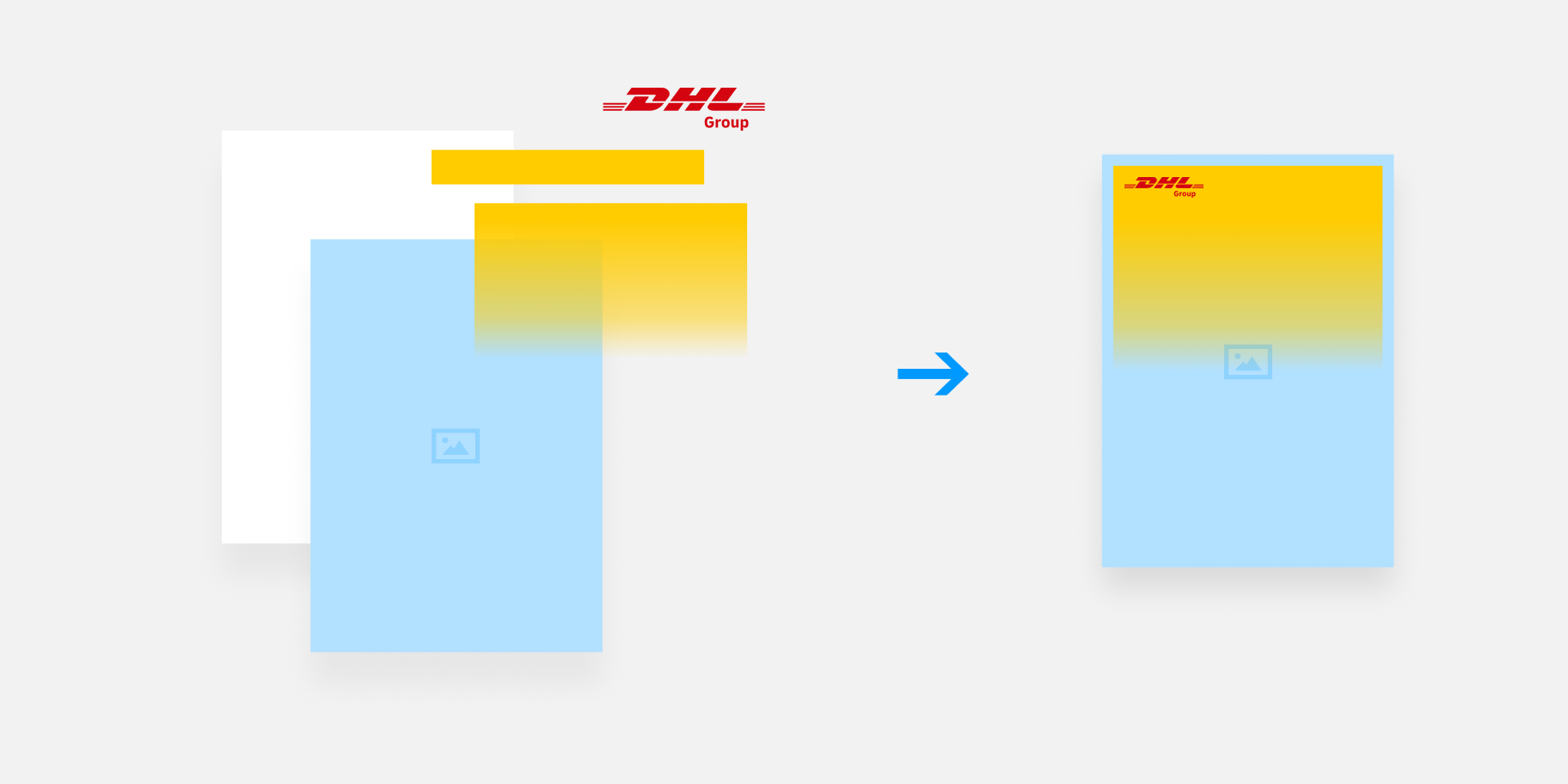 Place the highlight gradient right on the image. This allows the image ...