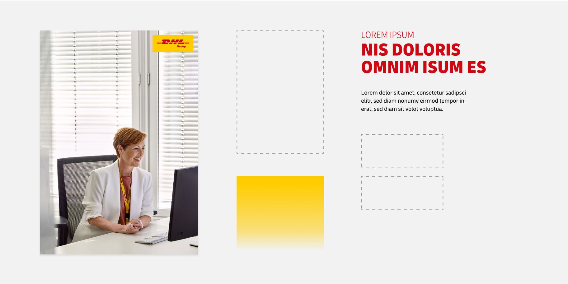 Insert the DHL Group logo in the Postyellow box.