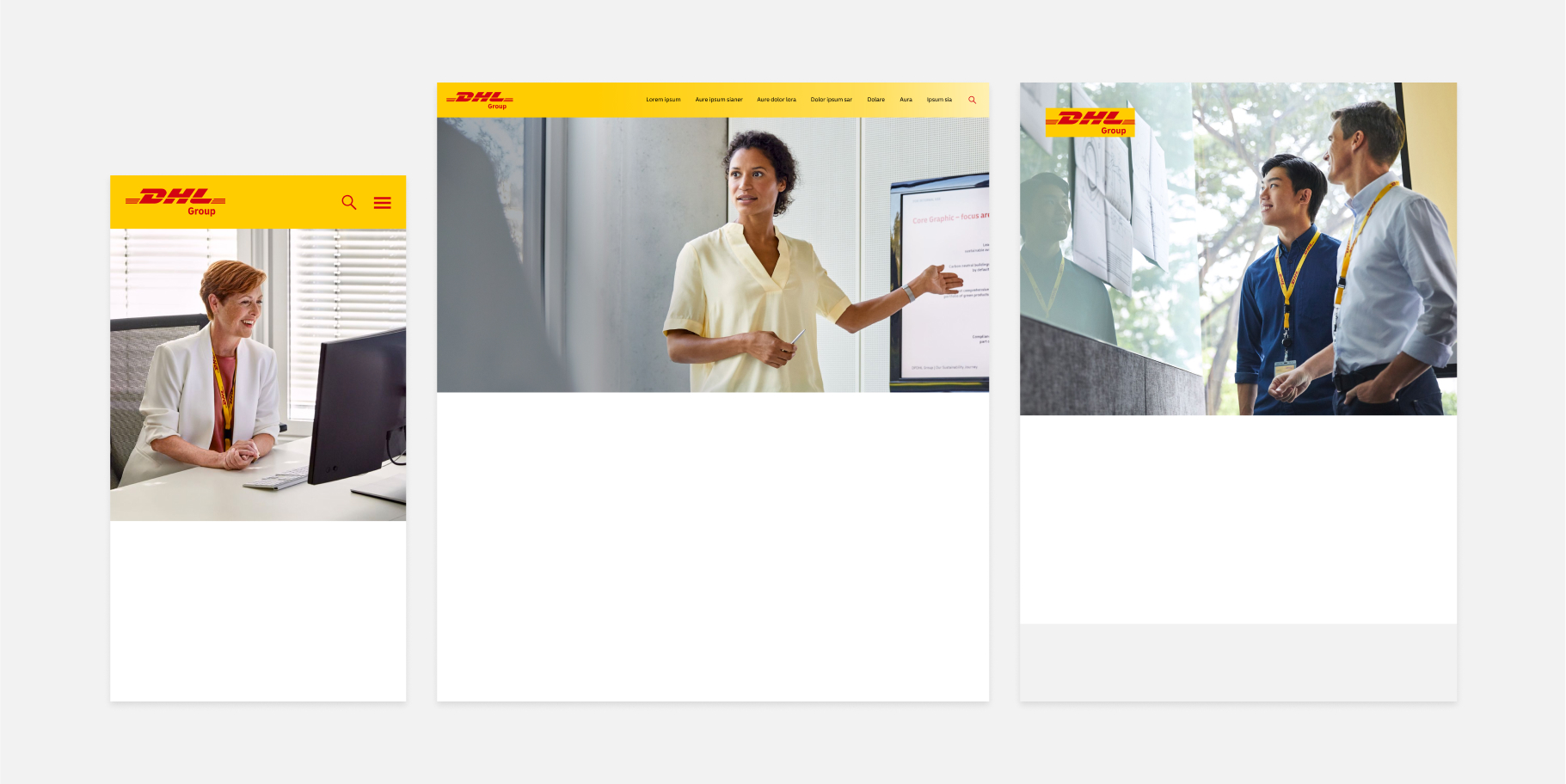 Fill sections with the Gradient Module, an image, white or a light gray ...