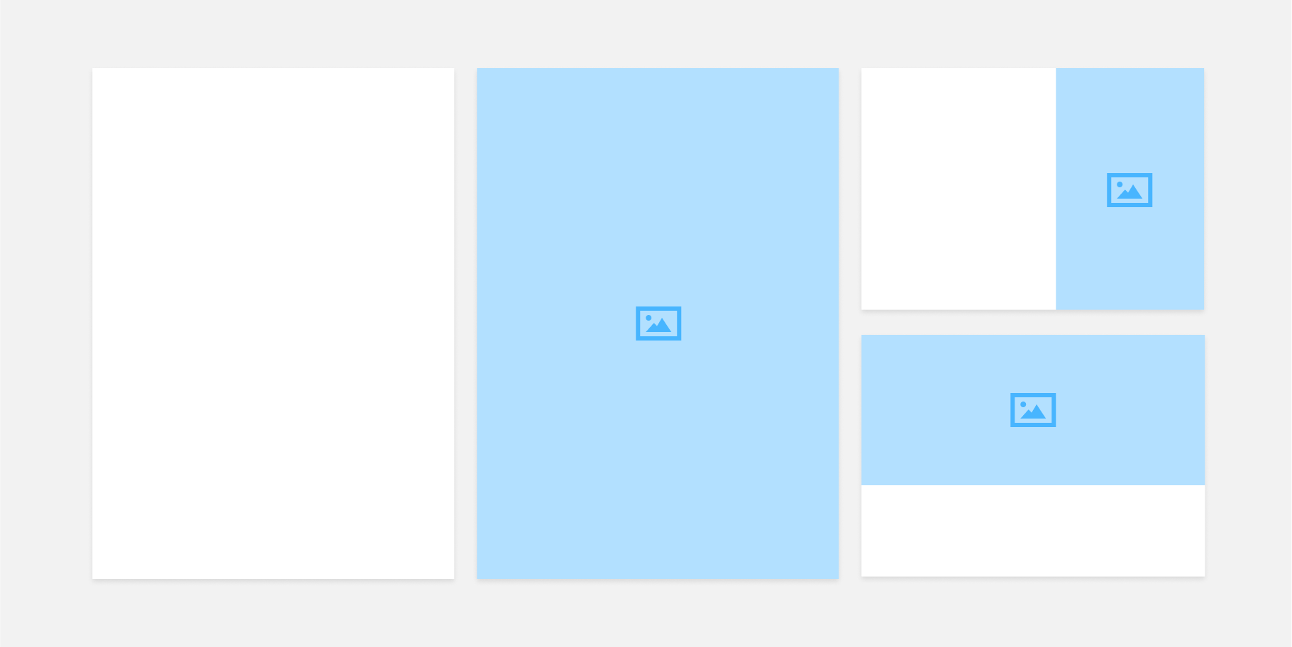 Create a full-format layout or subdivide the canvas into two sections.