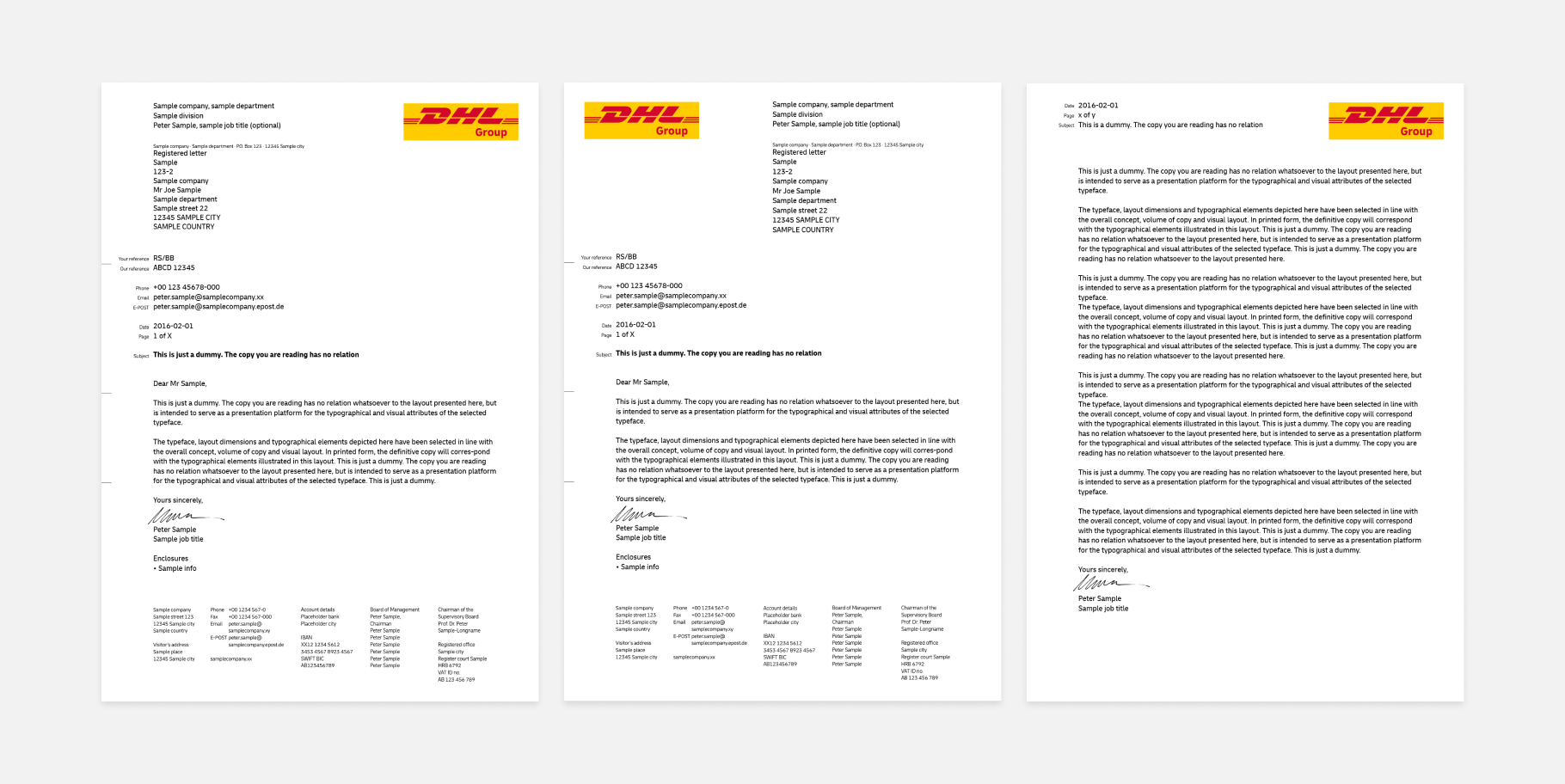 DHL Group letterhead