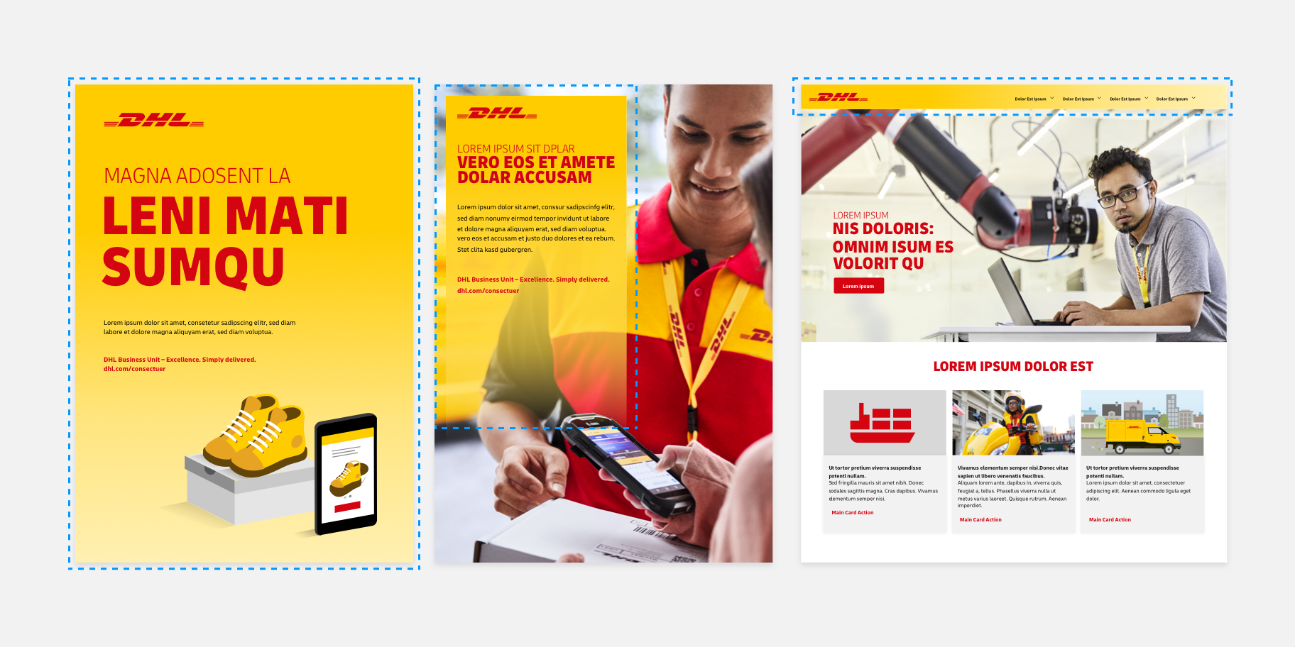 Postgelber Farbverlauf