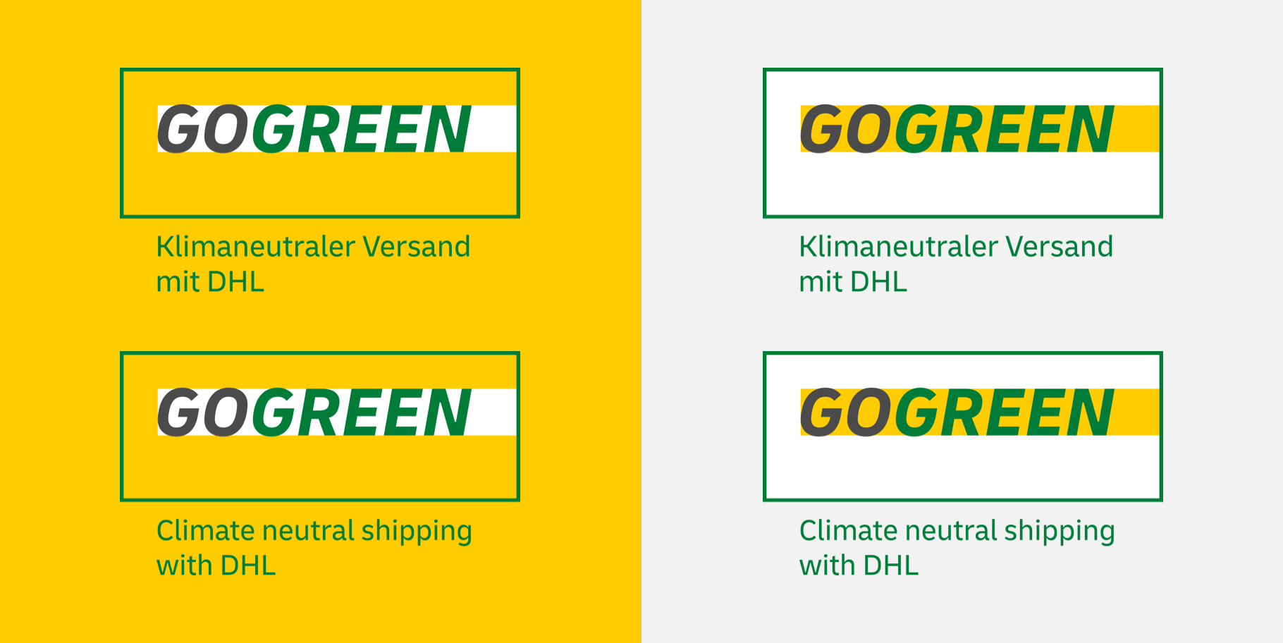 Post & Paket Deutschland GoGreen Logo mit Unterzeile