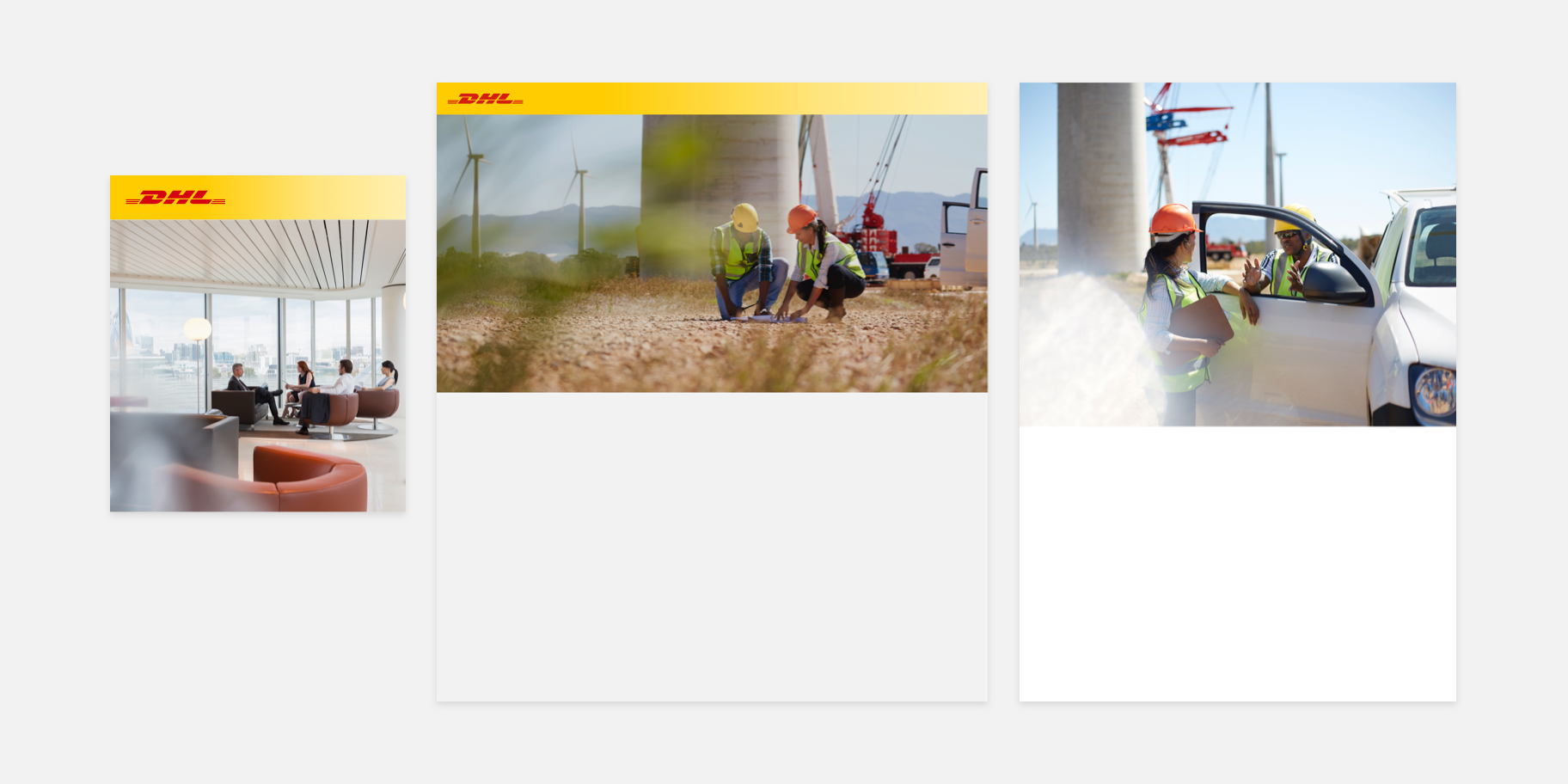 Fill sections with the gradient module, an image, white or a light gray ...