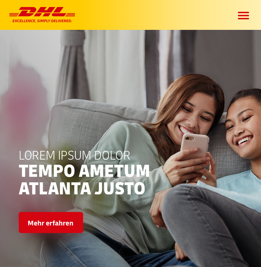 Verwenden Sie das Logo auf Webseiten nicht in Kombination mit dem Claim.