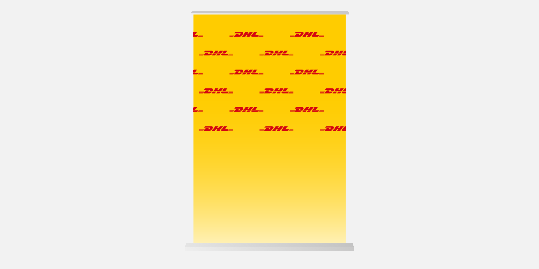 Logo backdrop on a Postyellow full-format gradient