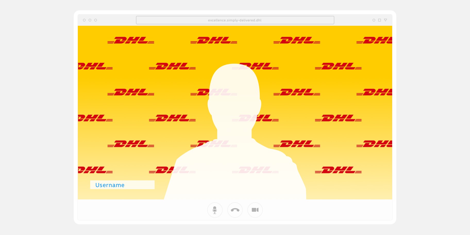 Logo backdrop on a Postyellow full-format gradient