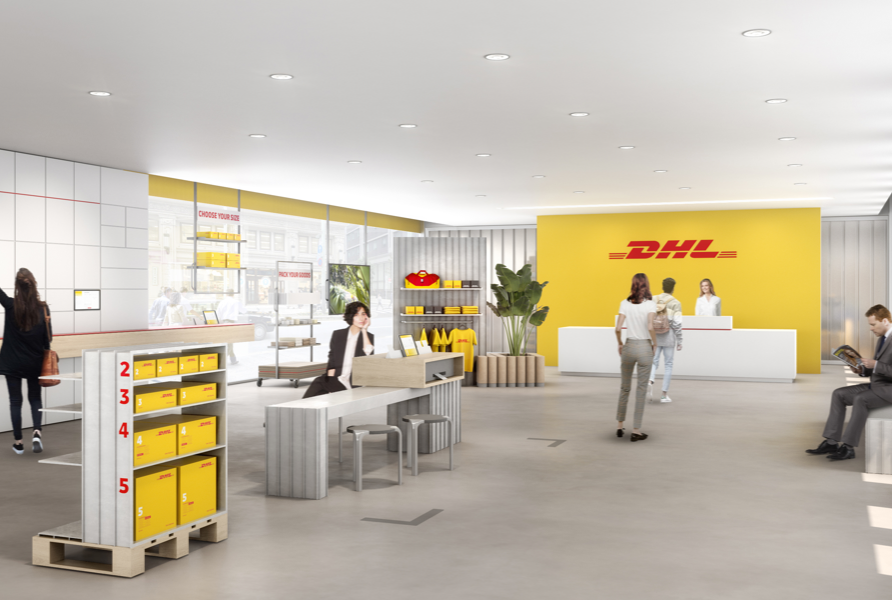 Materialpalette DHL ServicePoints