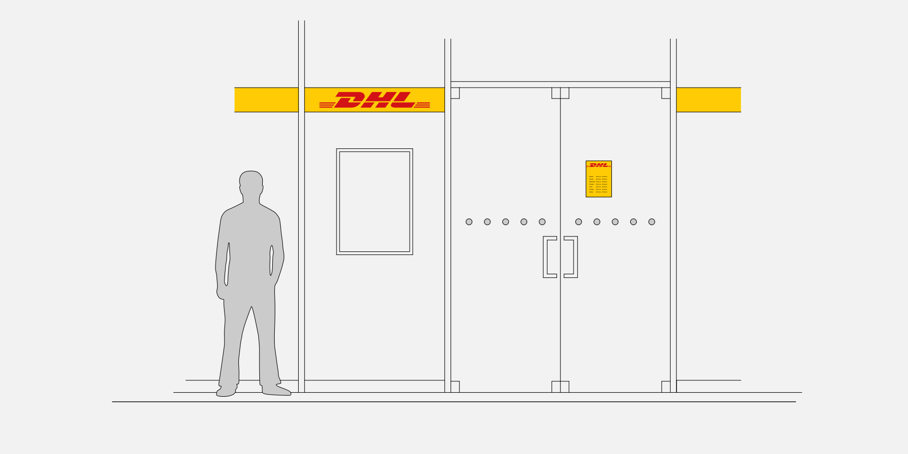 External signage at DHL Service Points