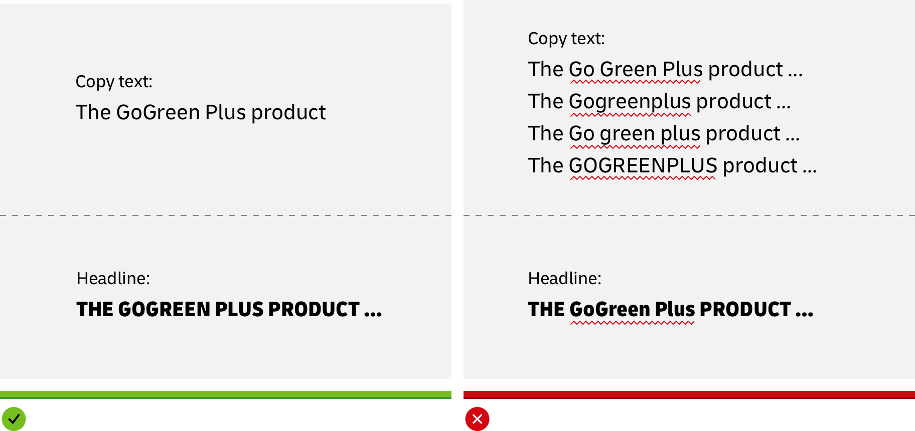 As an exception or to highlight the group initiative, you can format up to three words of the ...