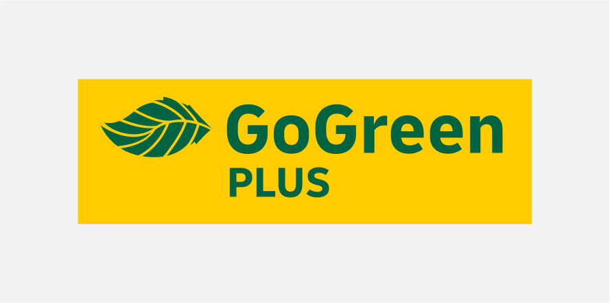 GoGreen Plus logo with brand field: for combining with the DHL logo ...