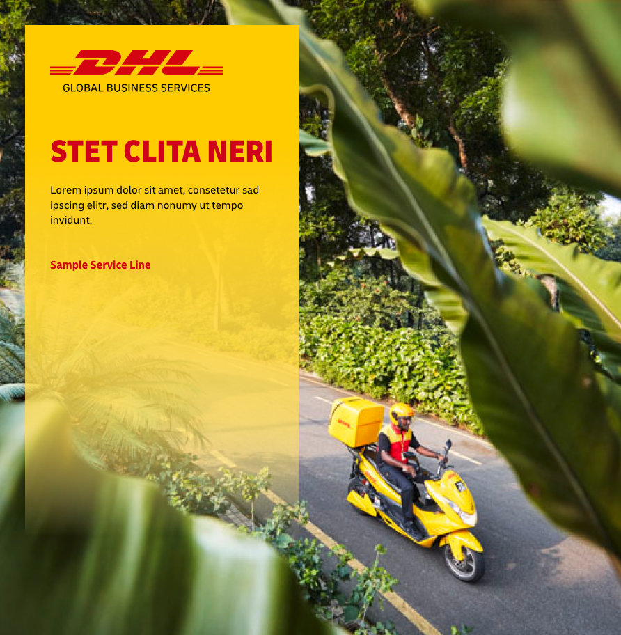 DHL Global Business Services has its own logo, which replaces the DHL ...