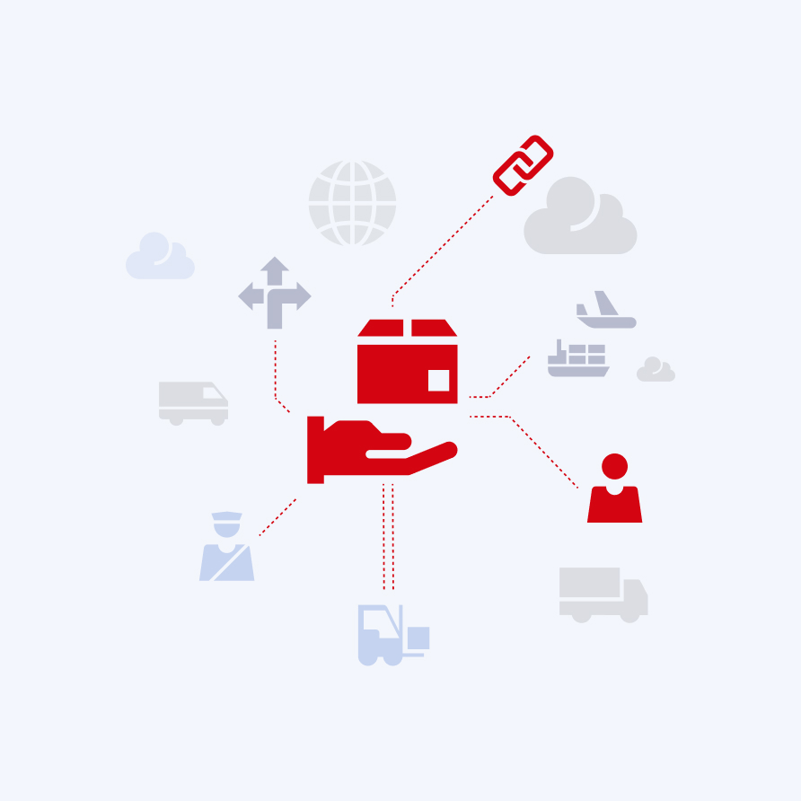 Background colors with reduced opacity bring out DHL Red very well.