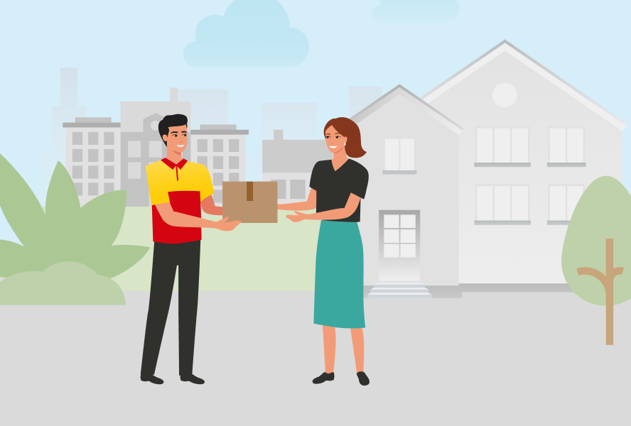 Design colorful illustrations so that the brand colors Postyellow and ...