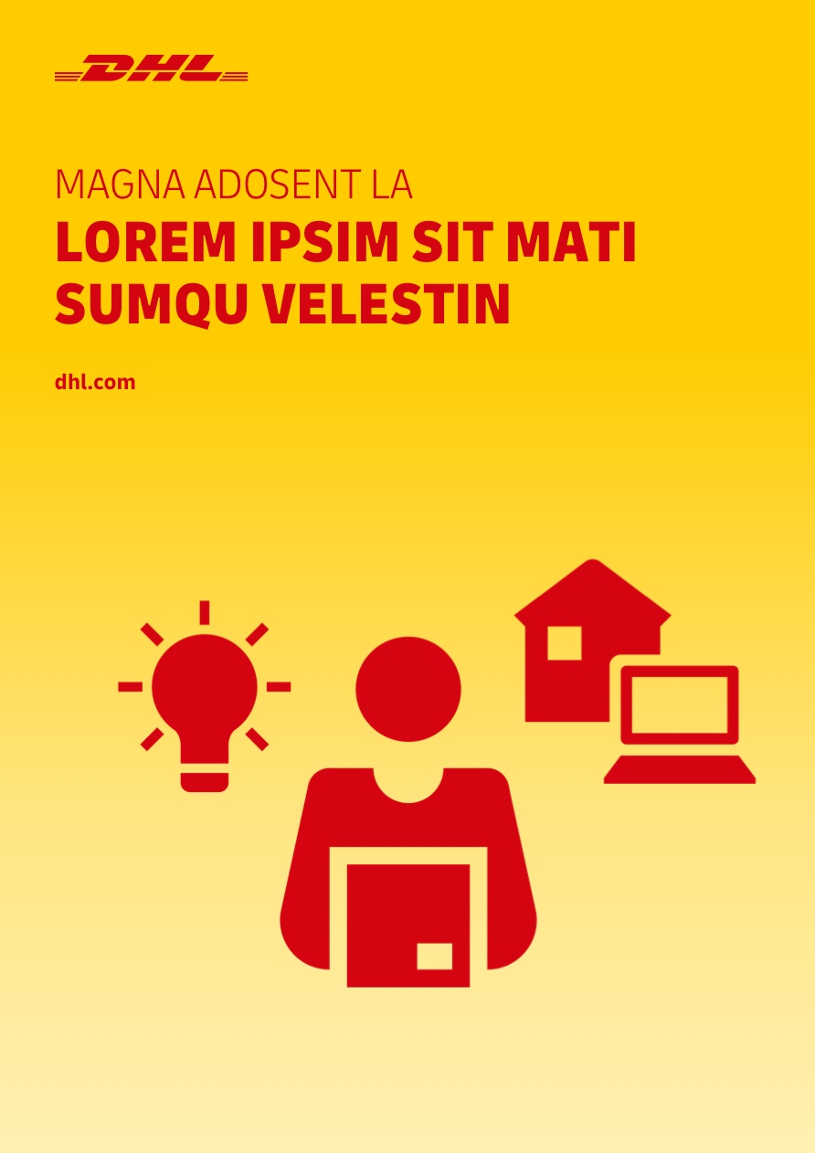 Use a key visual in combination with the DHL logo.