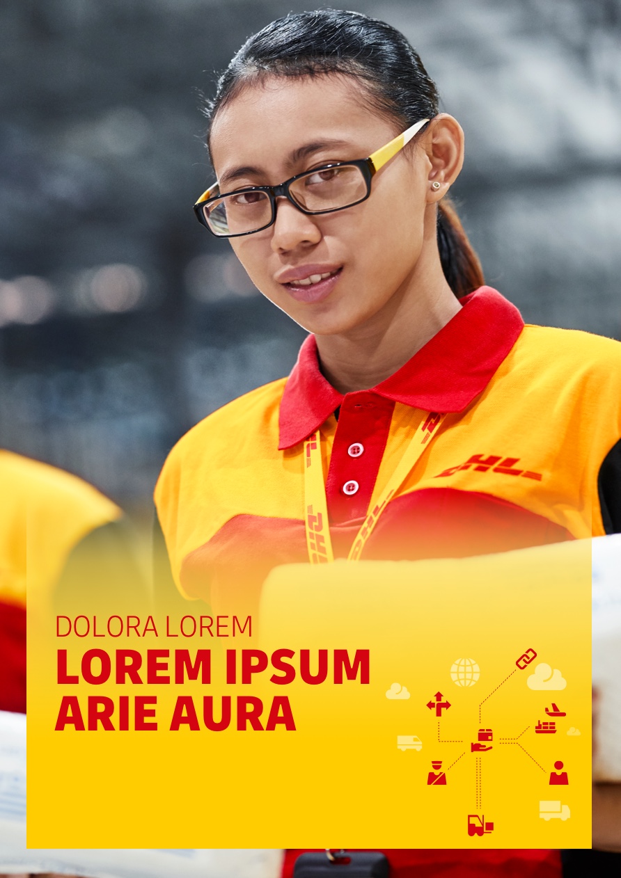 Don’t substitute a key visual for the DHL logo.