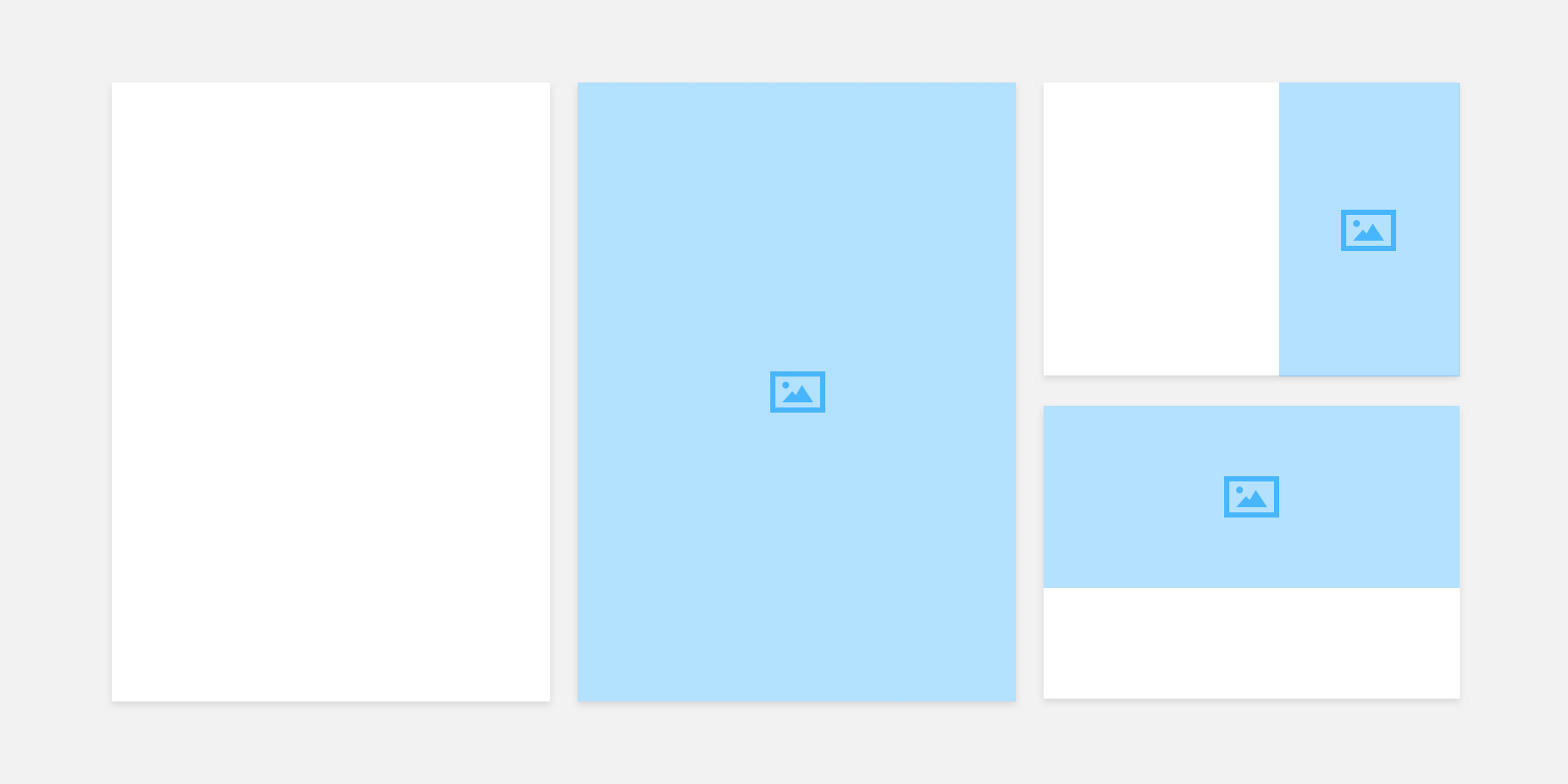Create a full-format layout or subdivide the canvas into two sections.