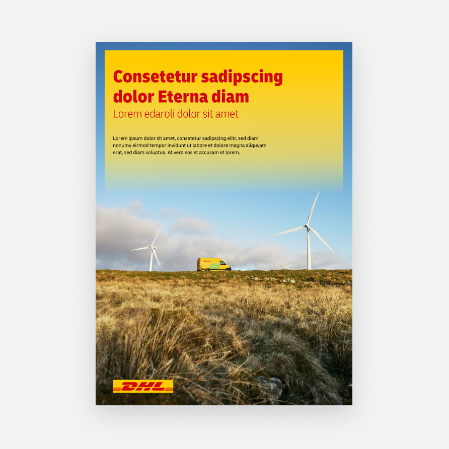 Don’t combine the logo on brand field with the highlight gradient.