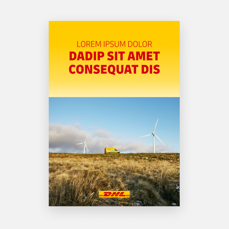 Don’t combine the logo on brand field with the full-format gradient.