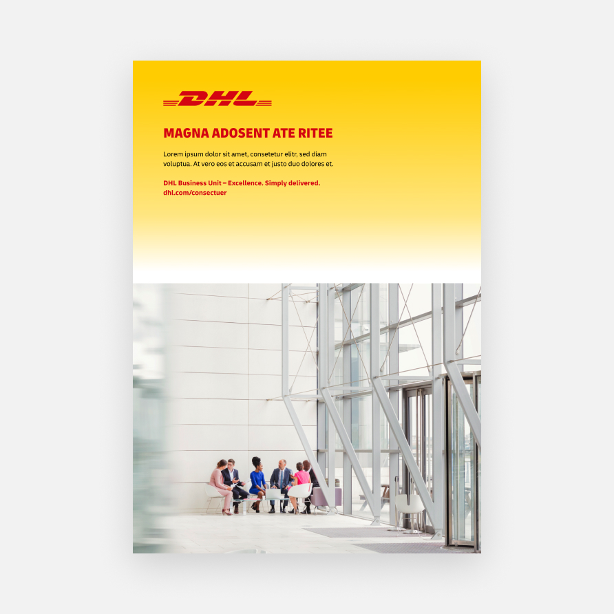 Don’t use the highlight gradient to fill the background of a section.