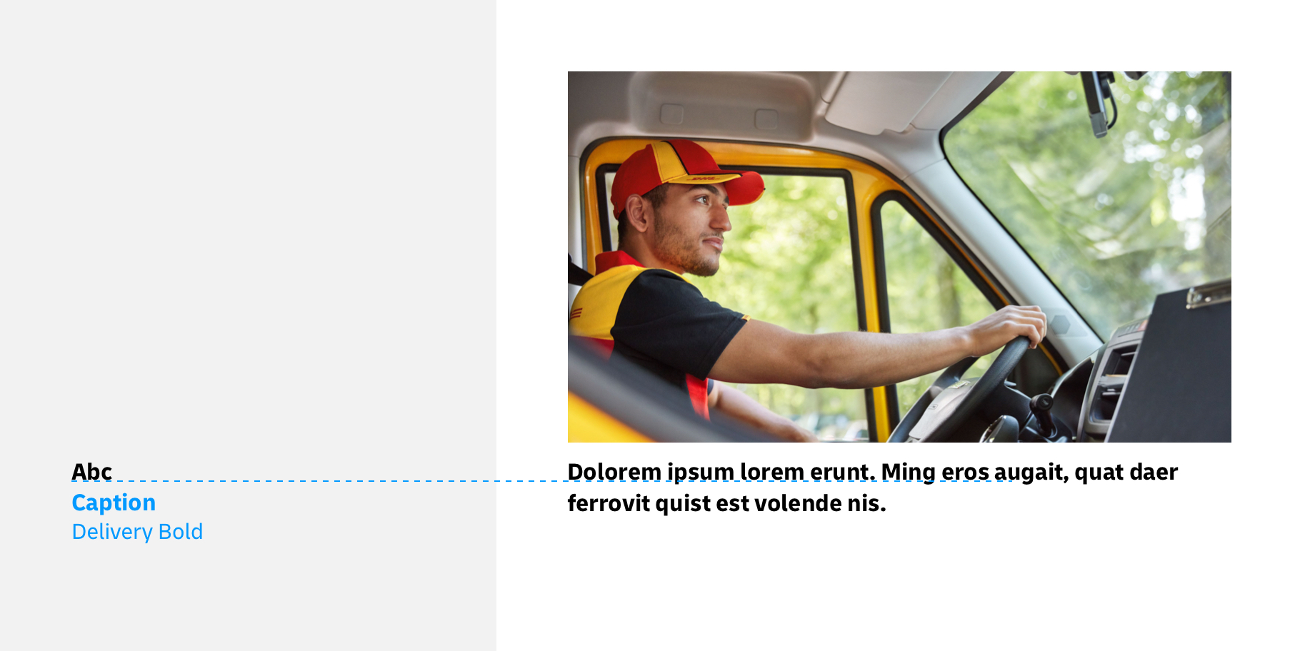 Caption in Delivery Bold