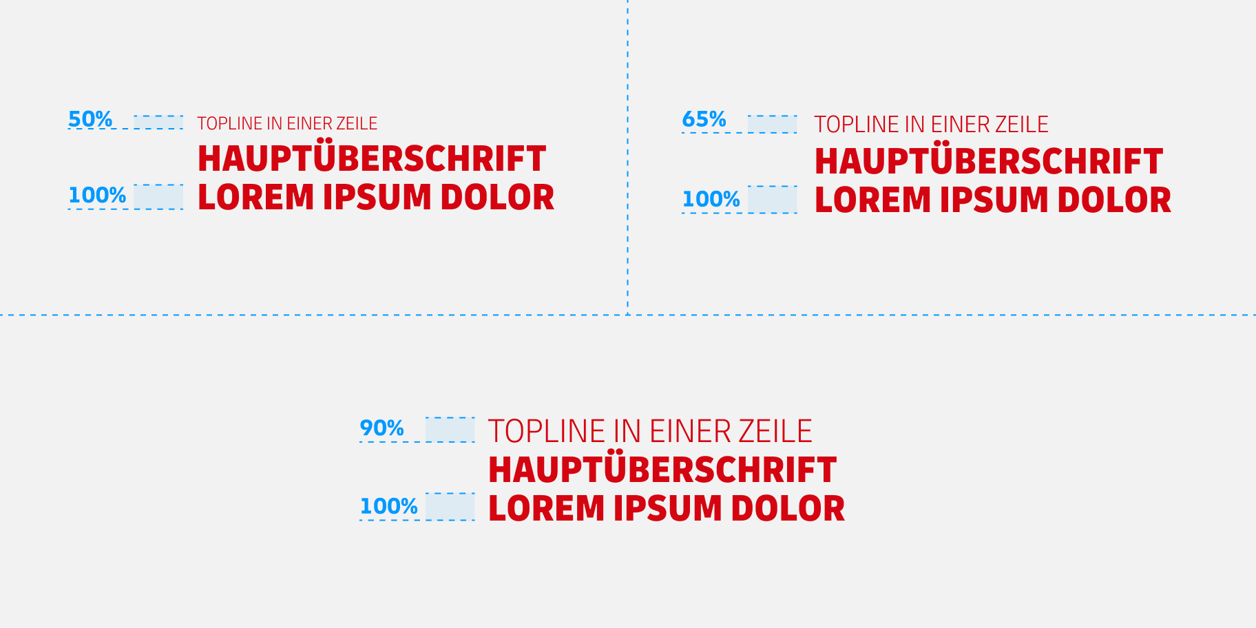 Empfohlene Schriftgrößenverhältnisse von Topline zu Hauptüberschrift ...