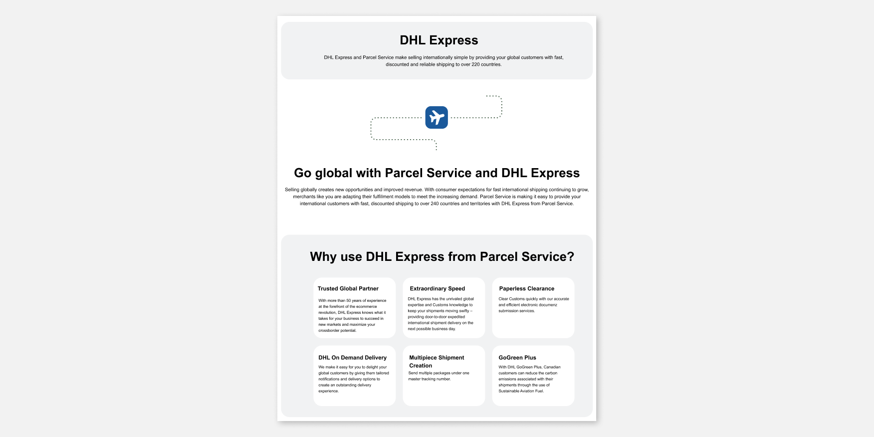 Use the DHL Express logo and name.