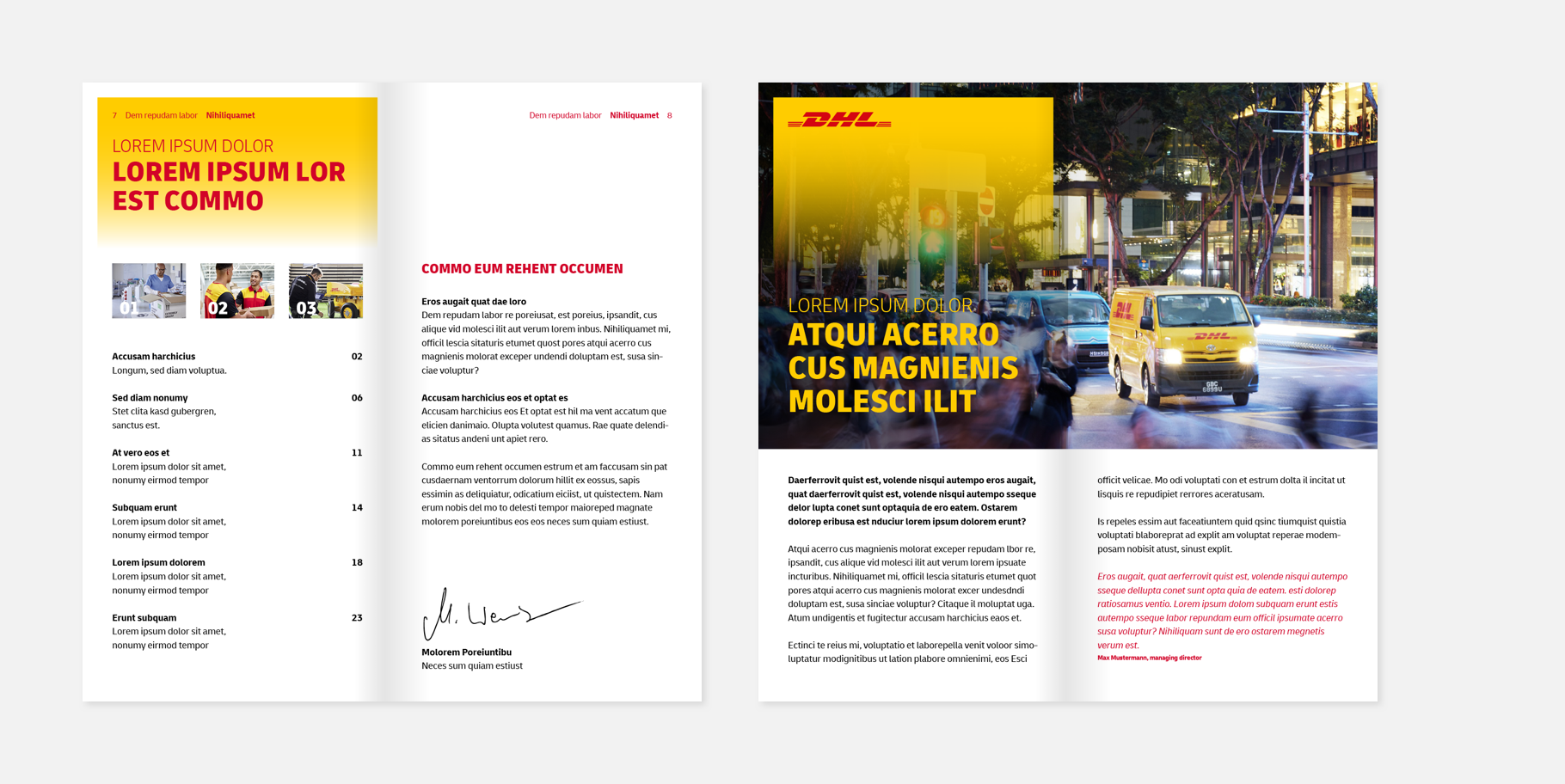 Here are some examples of inner page layouts.