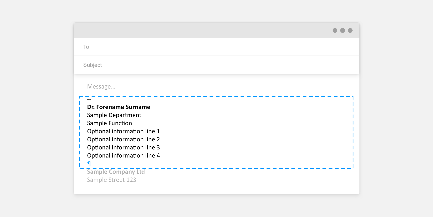 Personal information: Title, first name and surname, department ...