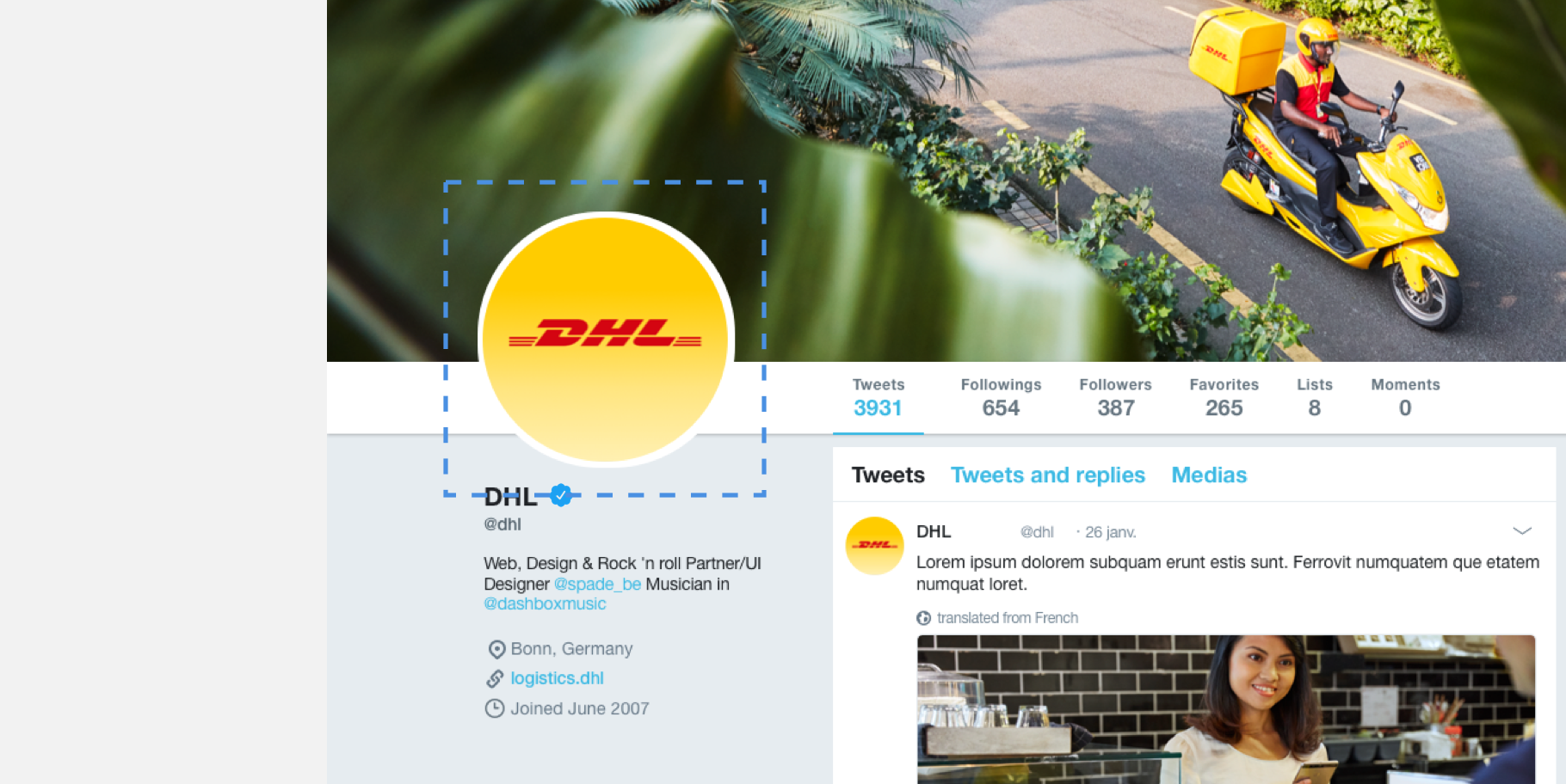 Profile picture: Use correct gradient and logo. Do not add text or ...