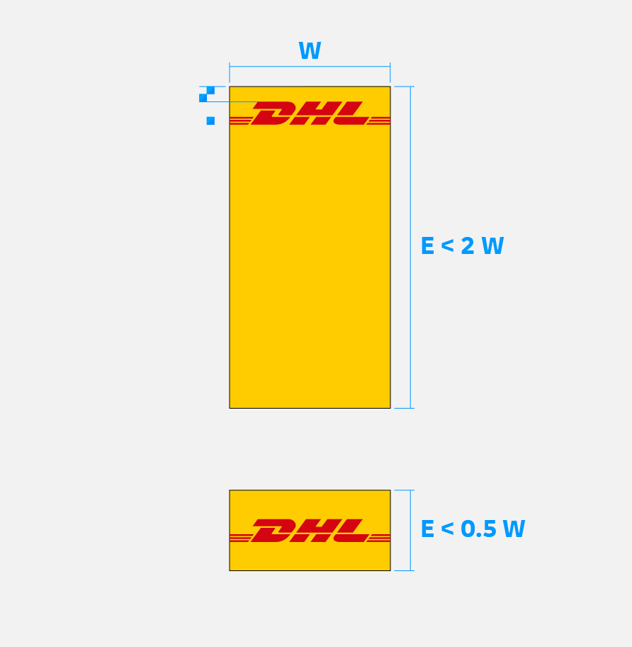 For shorter signs, reduce the space two base units. In special cases ...