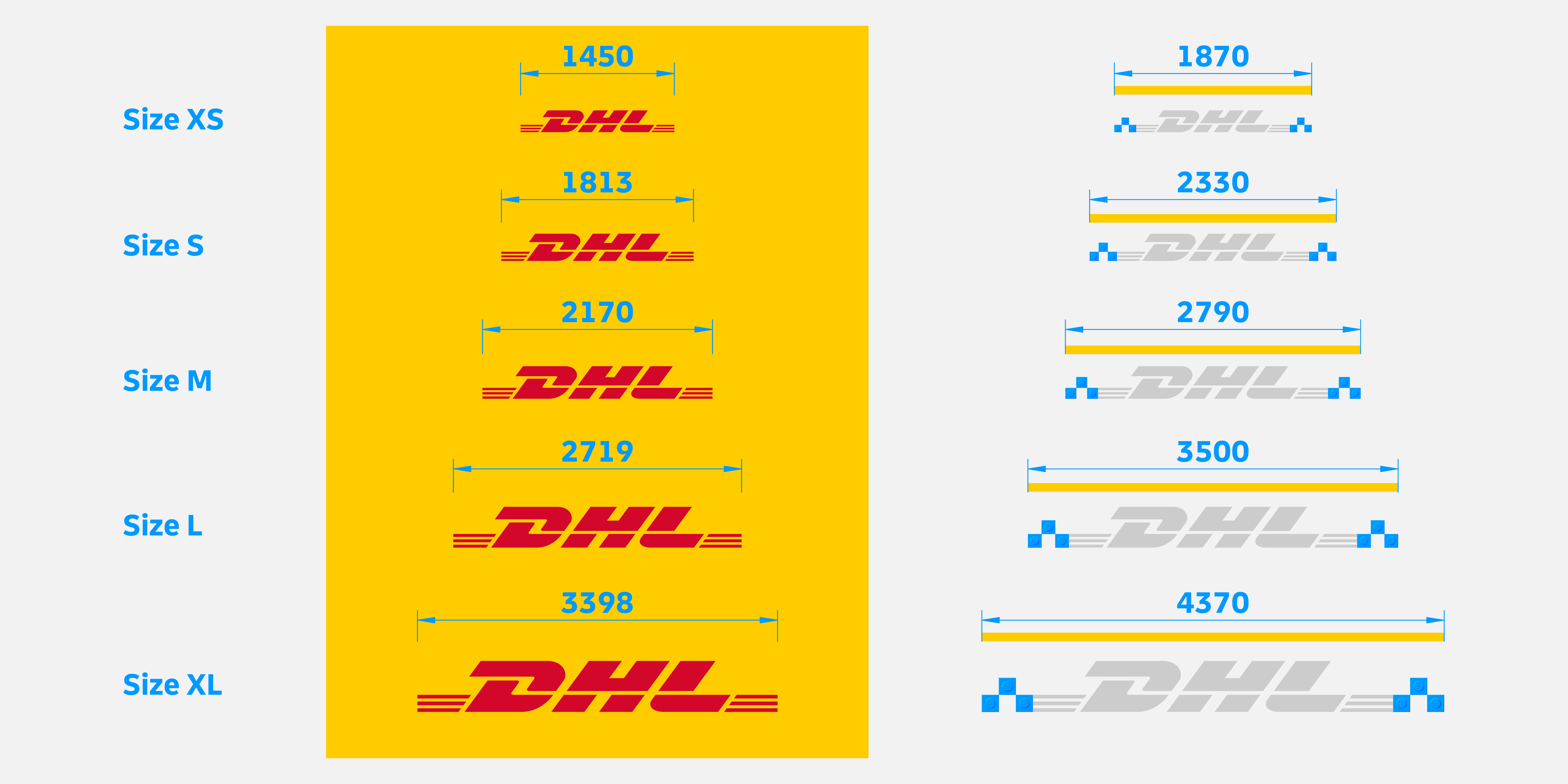 If you are installing the logo with a width other than those specified ...