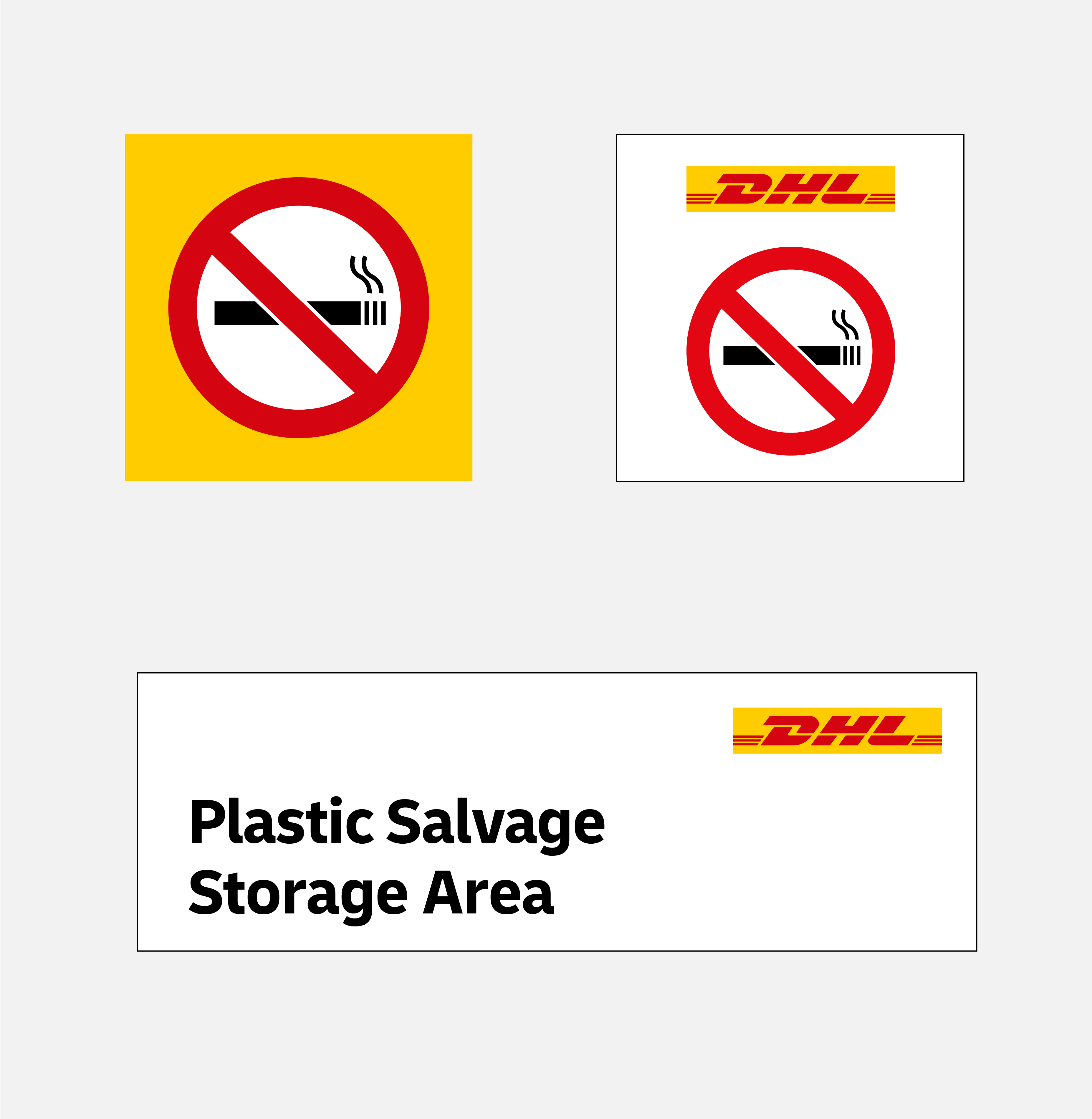 Don’t use the logo or brand colors on these types of signs because it ...