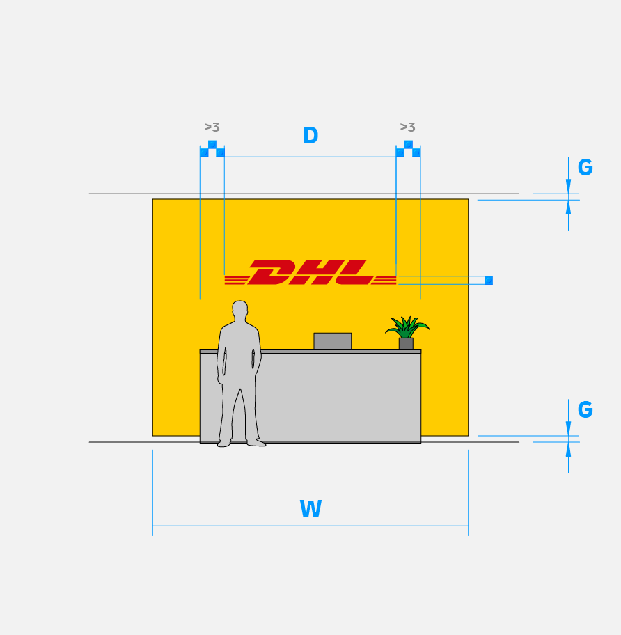 DHL Brand Wall.