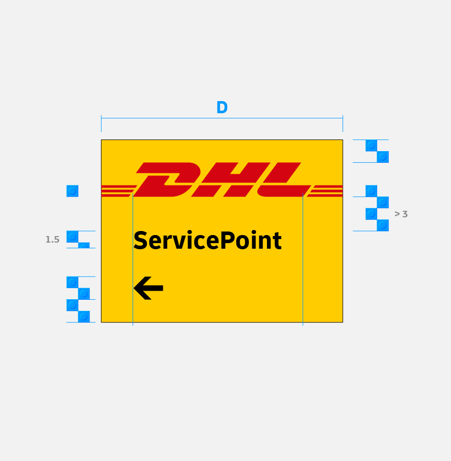 Use Delivery Bold in black. Feel free to add an arrow if necessary.