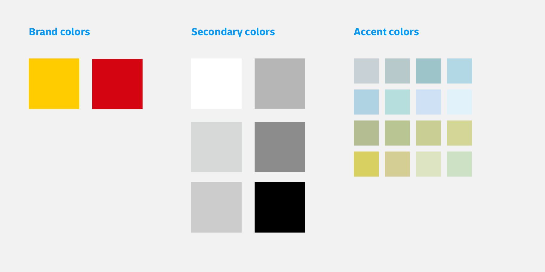 Our palette is predominantly bright and subtle to allow our brand ...