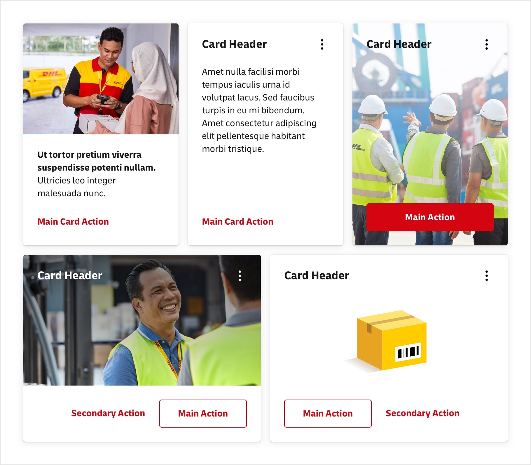 Single-select or multi-select cards