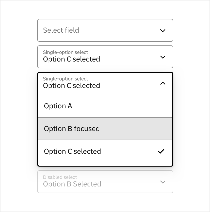 Single-option select